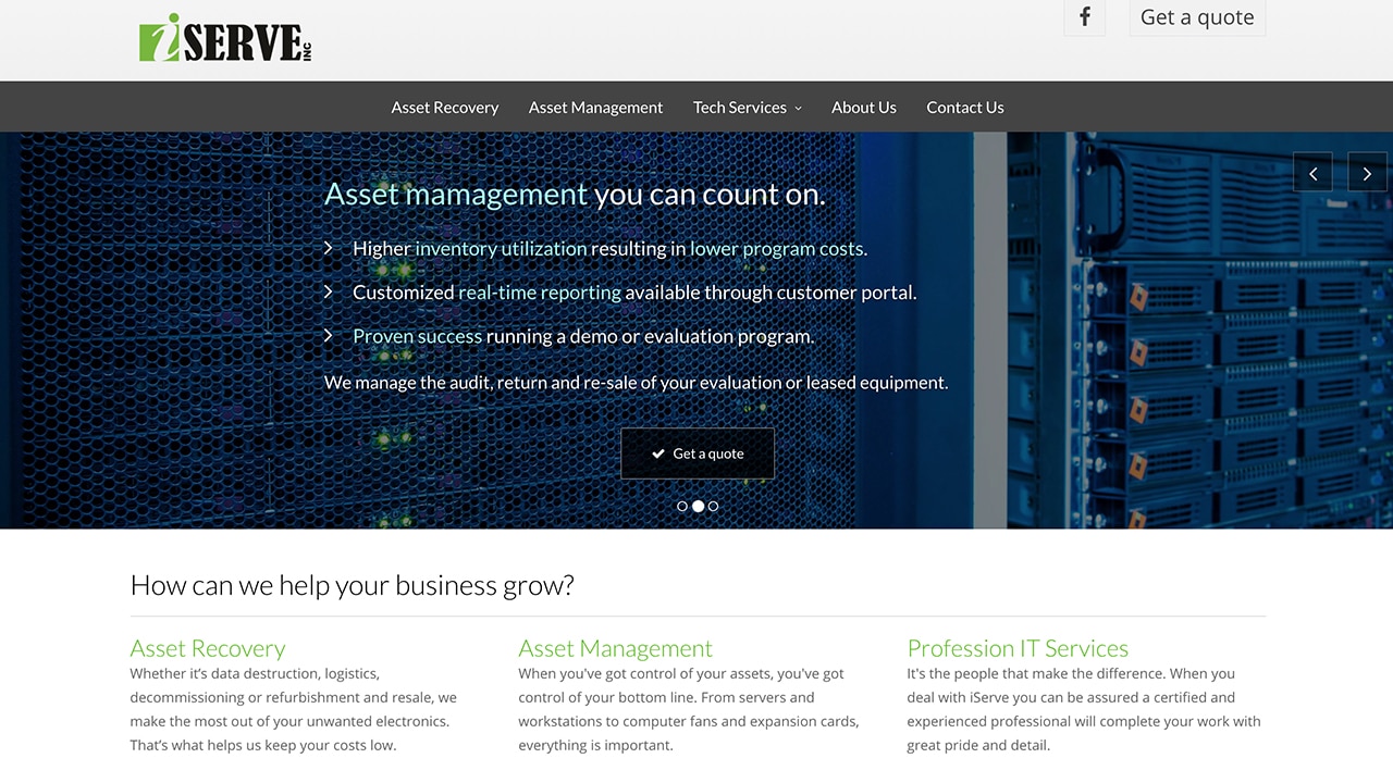 iServe Inc Web Sites, Simple Static Web Design • JB Software